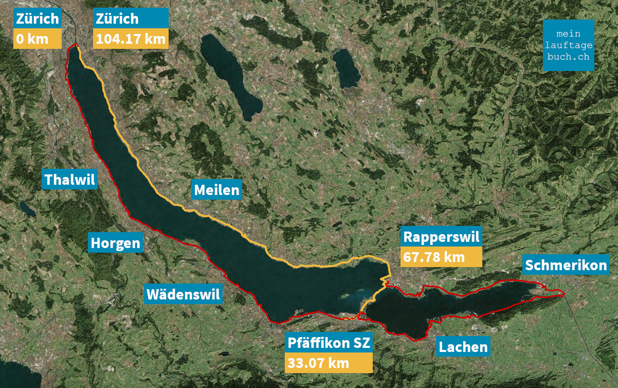Zurück in Zürich - 104 km dem See entlang - Mein Lauftagebuch